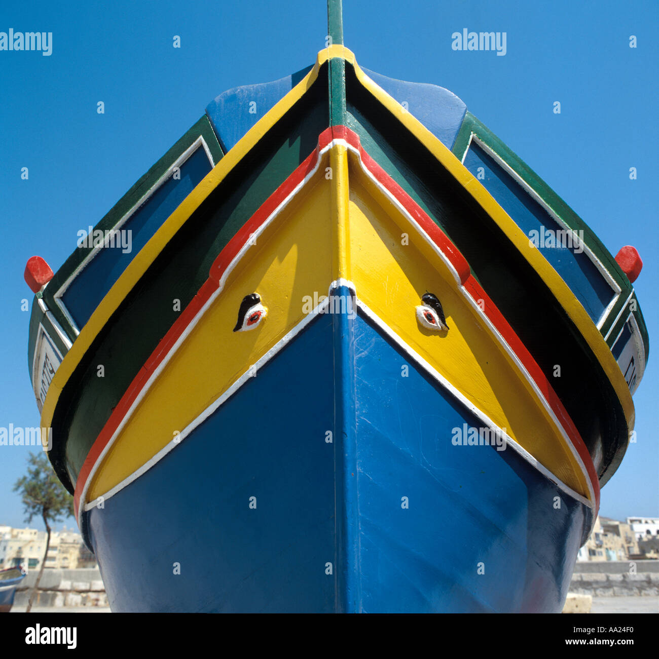 Traditional local fishing boat or luzzu, Malta Stock Photo - Alamy