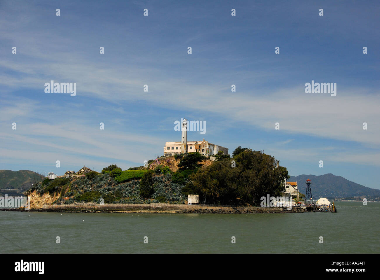 Alcatraz Island in San Francisco Bay, California USA Stock Photo - Alamy
