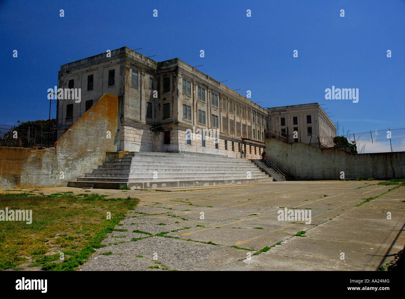 Recreation Yard, Alcatraz prison, San Francisco,California USA Stock ...
