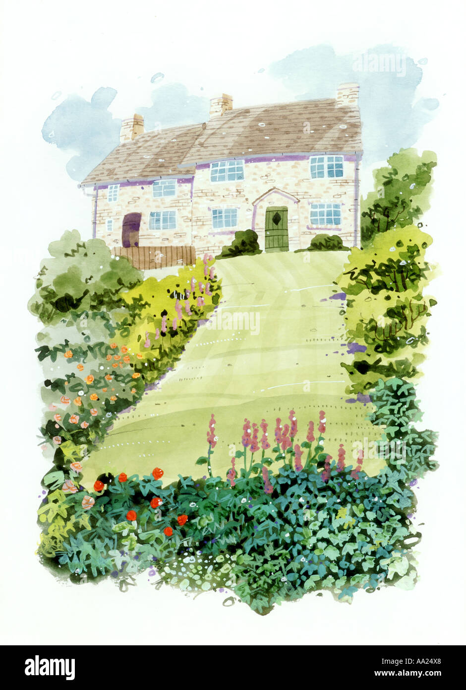 English house Cut Out Stock Images & Pictures - Alamy
