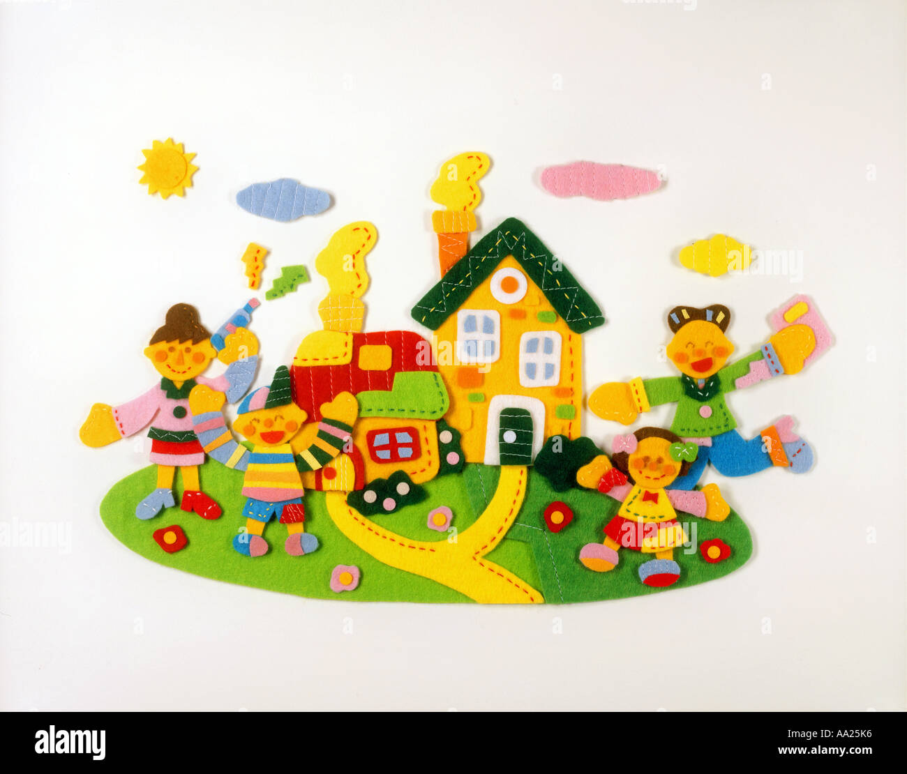 illustration applique family Stock Photo - Alamy