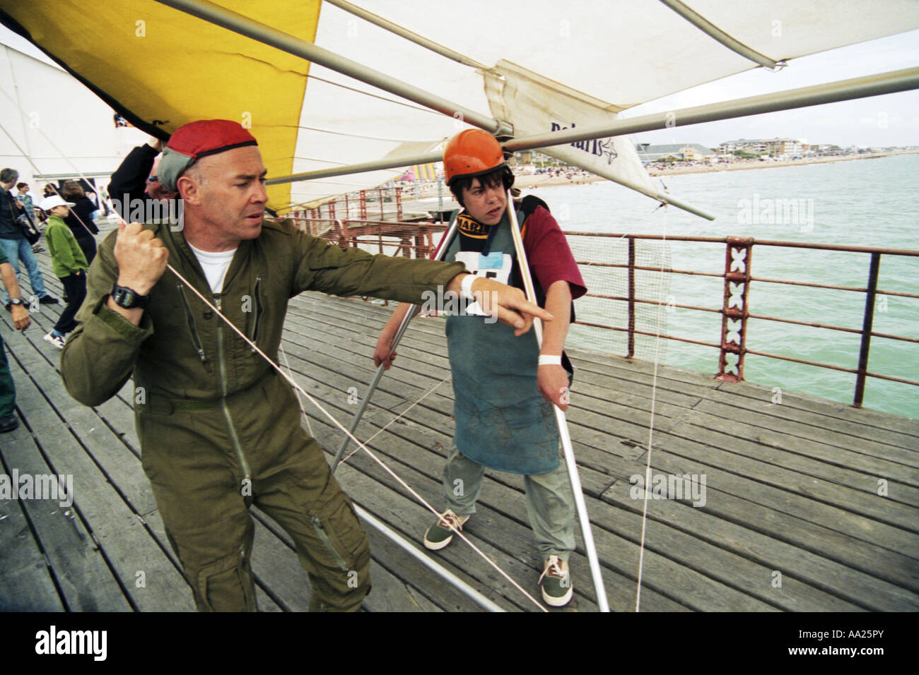 Birdman of Bognor competition, 2001 Stock Photo - Alamy