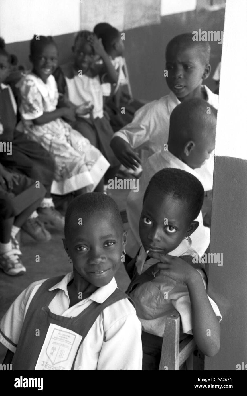 Ghana school uniform Black and White Stock Photos & Images - Alamy