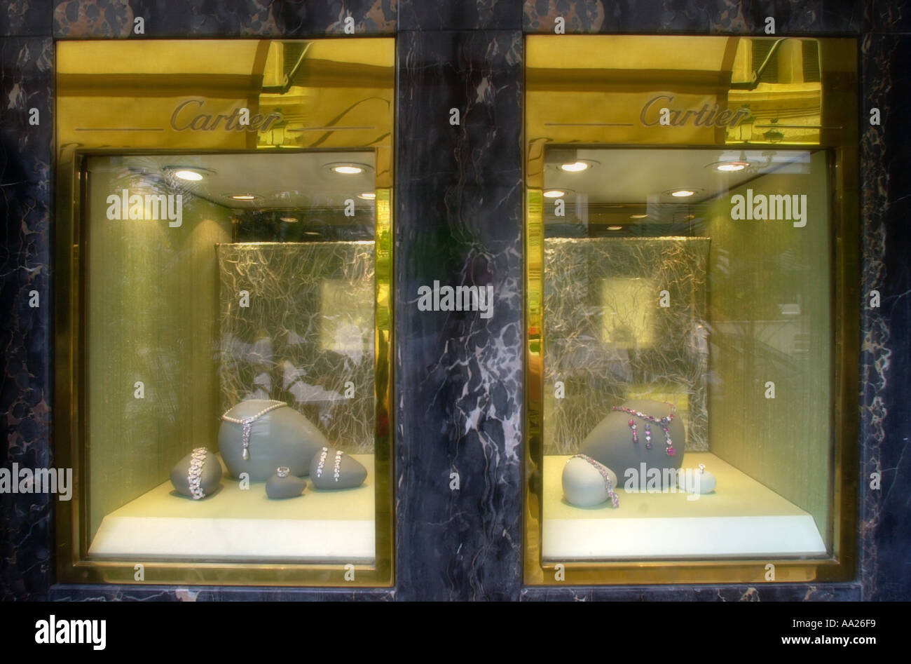Soft focus shot of aCartier Shop Window, Monte Carlo, Monaco Stock ...