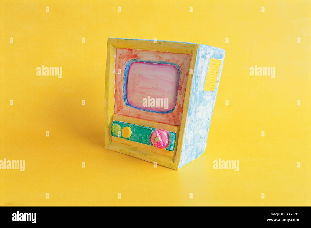miniature model TV set Stock Photo - Alamy
