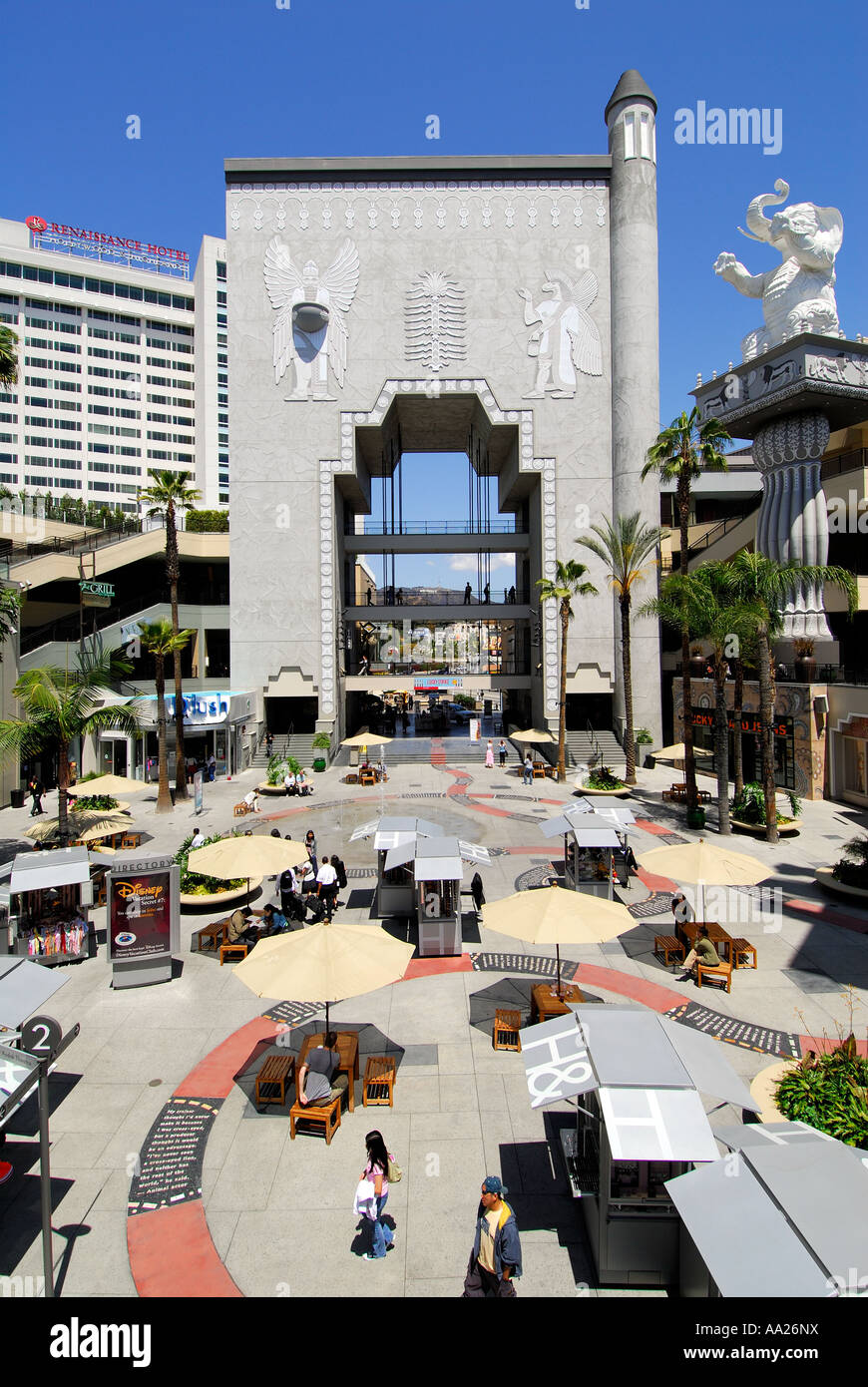 Babylon Courtyard Hollywood & Highland Centre Stock Photo - Alamy