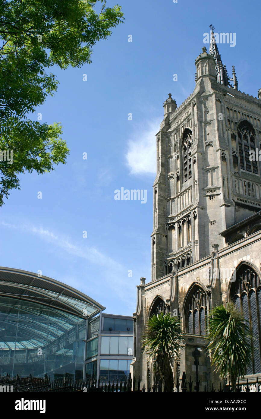 St Peter Mancroft church and the Millennium Library Norwich Norfolk UK ...