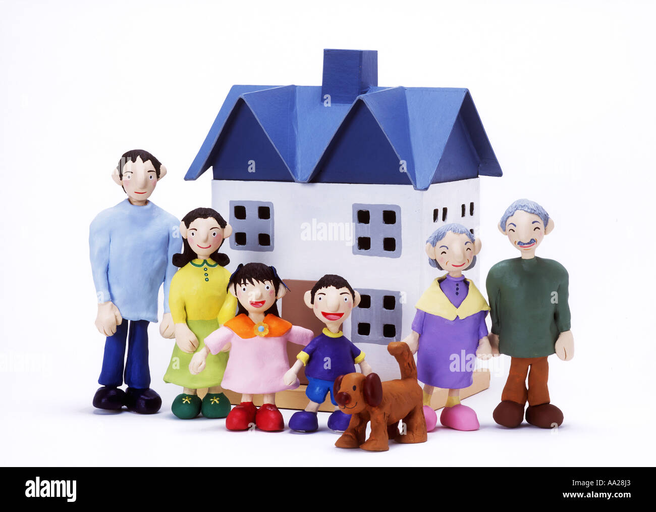 Illustration 3D Family Stock Photo - Alamy