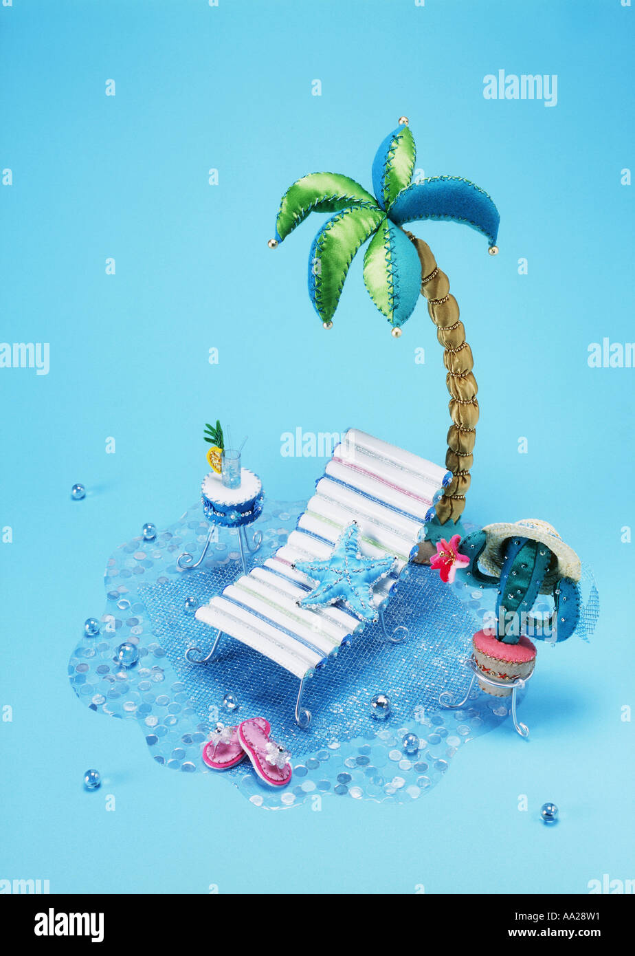 Illustration 3D Beach Stock Photo - Alamy