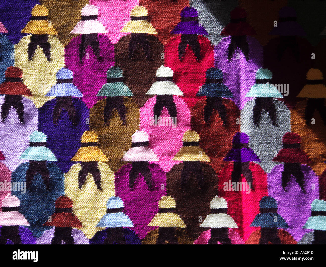 Carpet depicting women wearing Peruvian costumes, Peru, South America ...