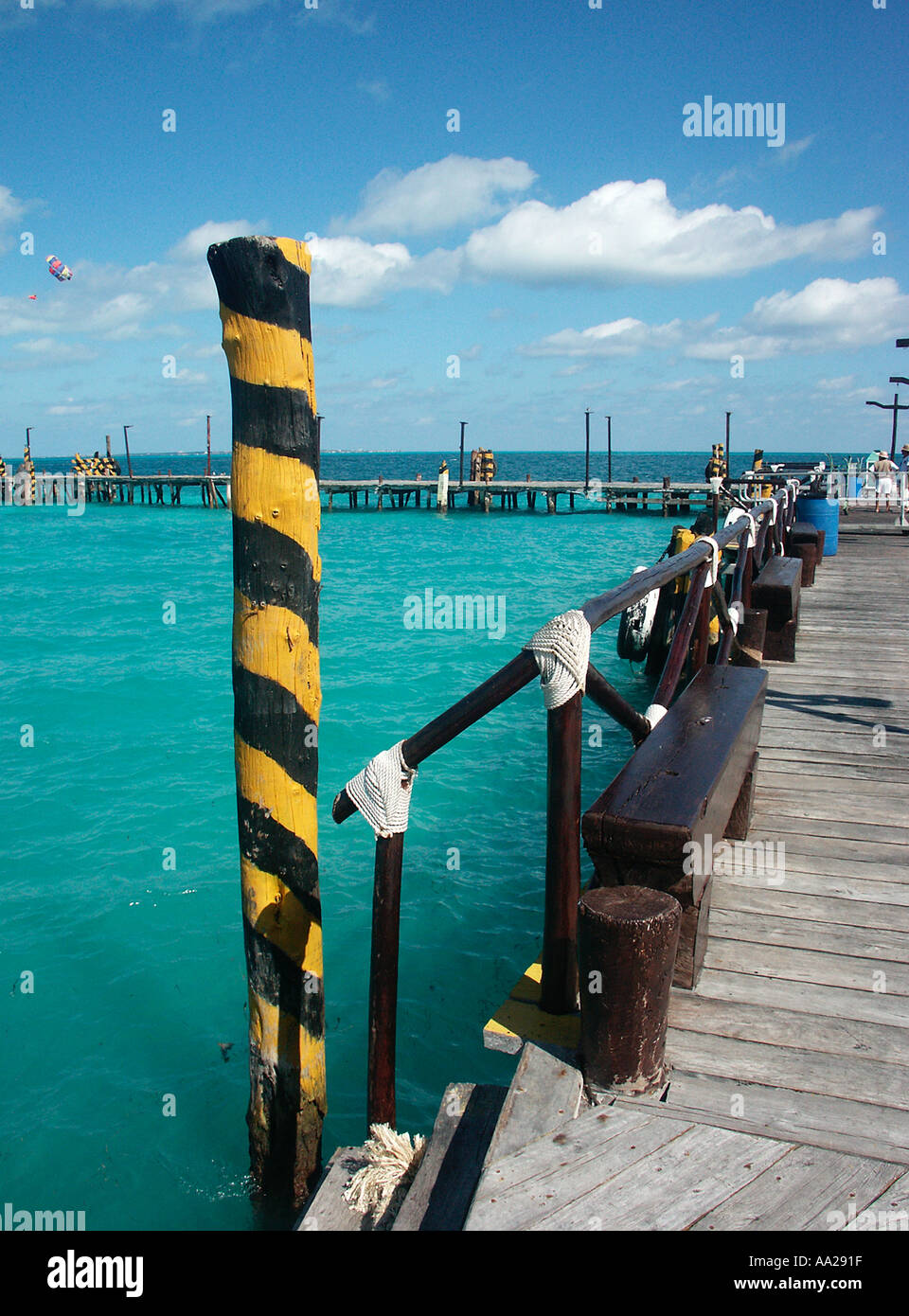 Jetty in Cancun, Quintana Roo, Mexico Stock Photo - Alamy