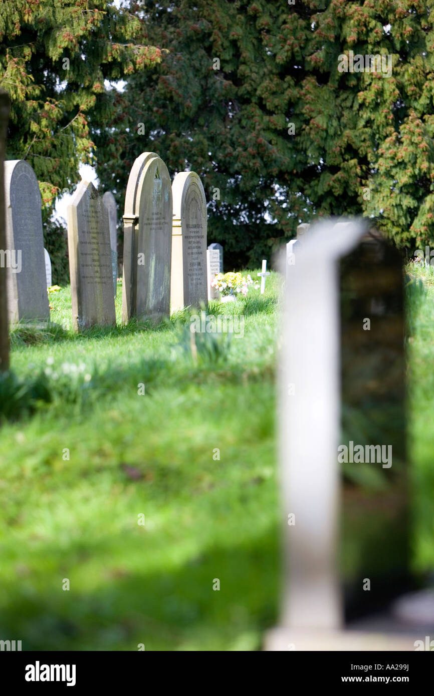 Grave yard headstones Stock Photo - Alamy