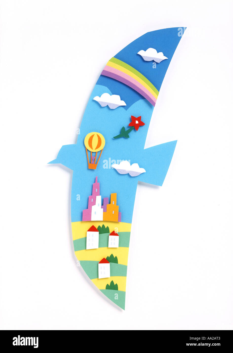 Papercraft city Cut Out Stock Images & Pictures - Alamy