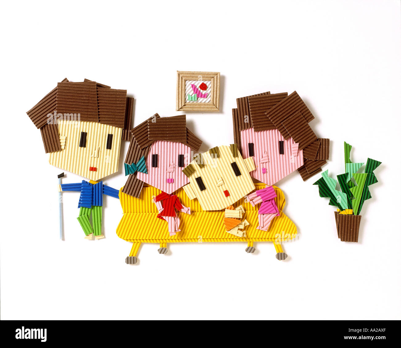 Illustration 3D Family Stock Photo - Alamy