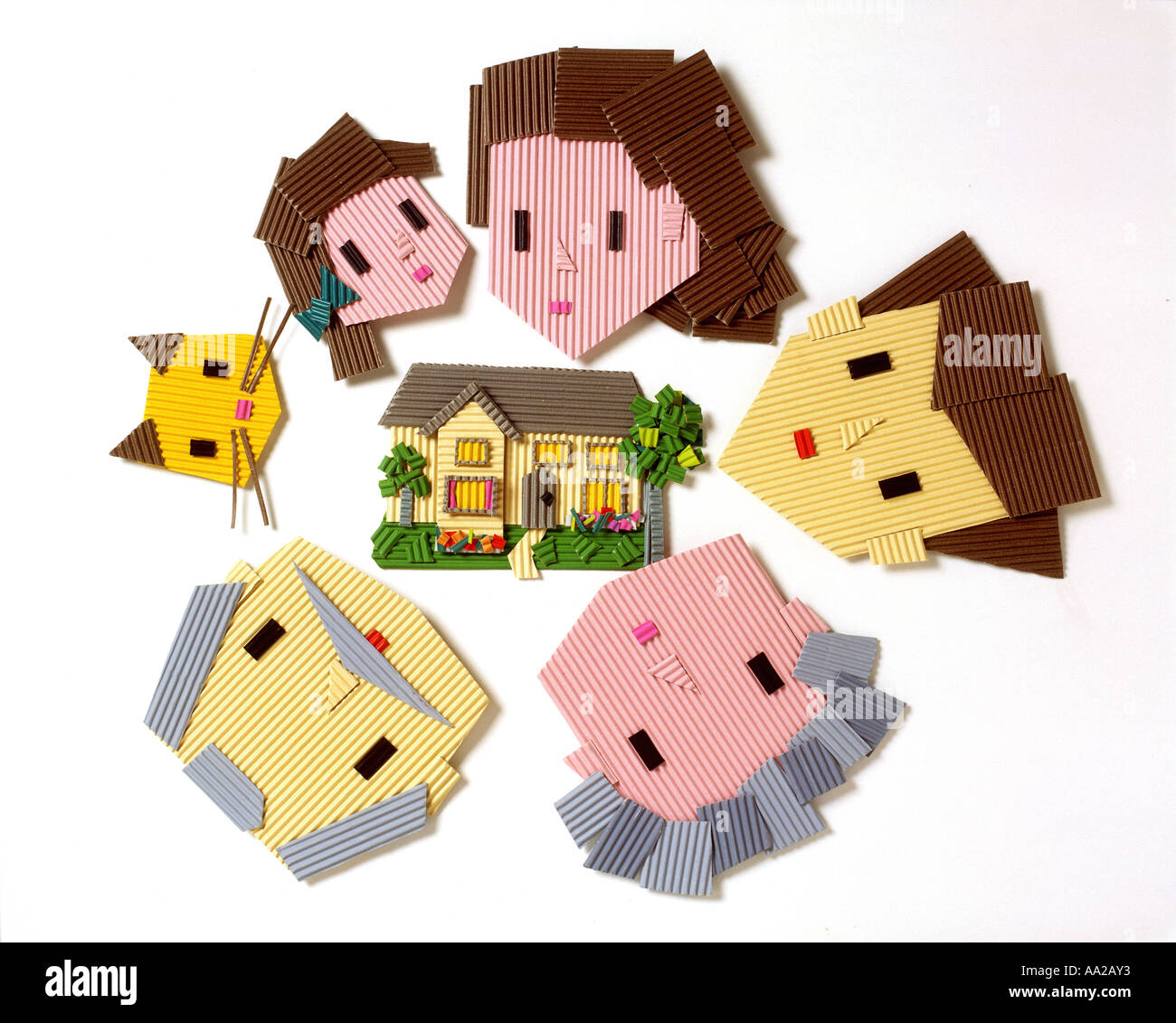 Illustration 3D Family Stock Photo - Alamy