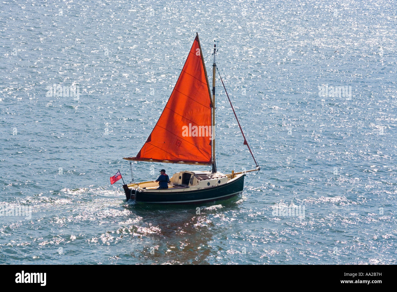 A sailing dinghy in Poole Harbour, Dorset Stock Photo - Alamy