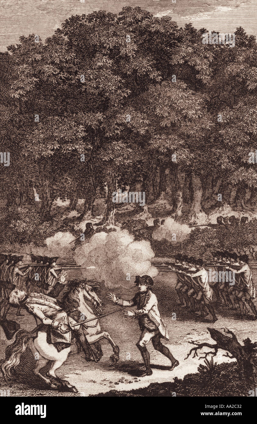 Defeat of General Braddock Stock Photo - Alamy