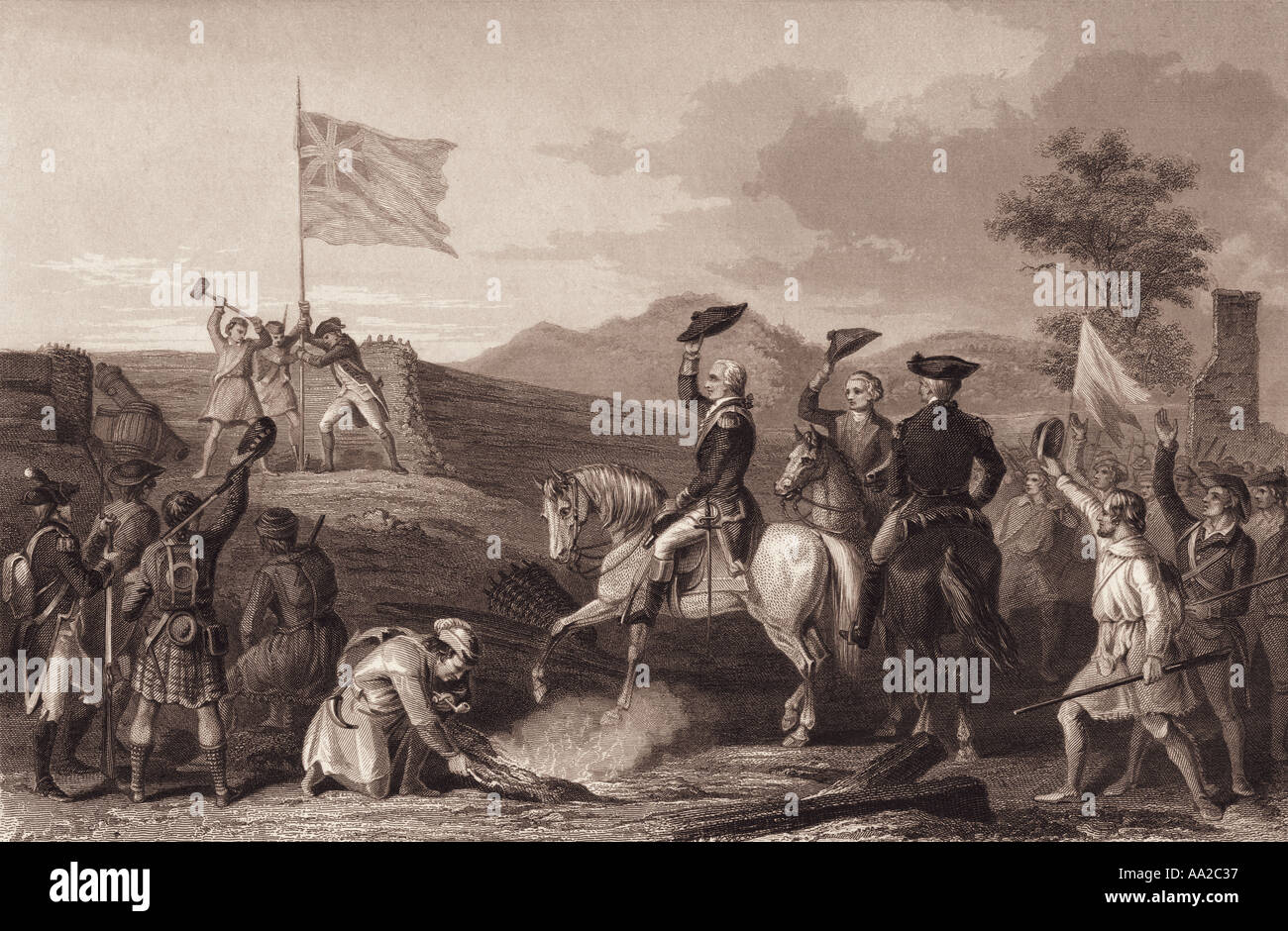 Washington at Fort Duquesne Stock Photo - Alamy