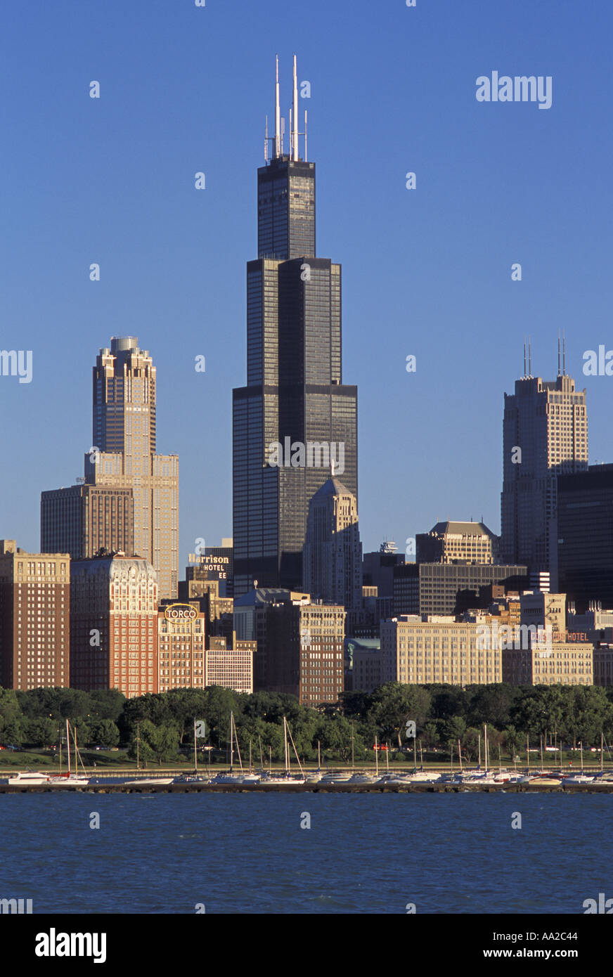 Sears Tower (center), now Willis Tower, as it appeared in 2003 with ...