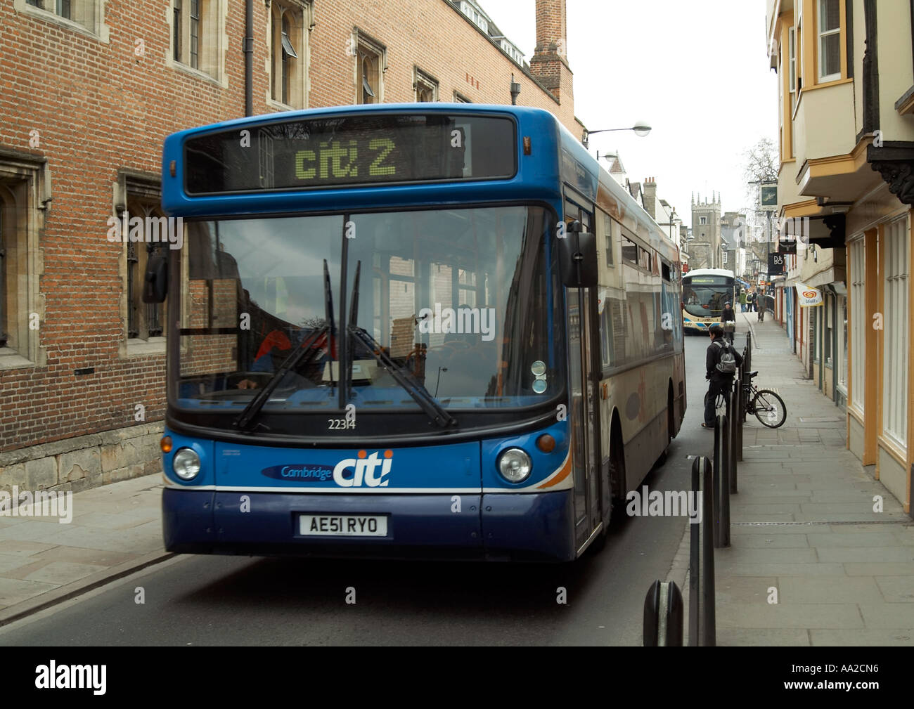 Bus Cambridge city centre UK public, transport Stock Photo - Alamy
