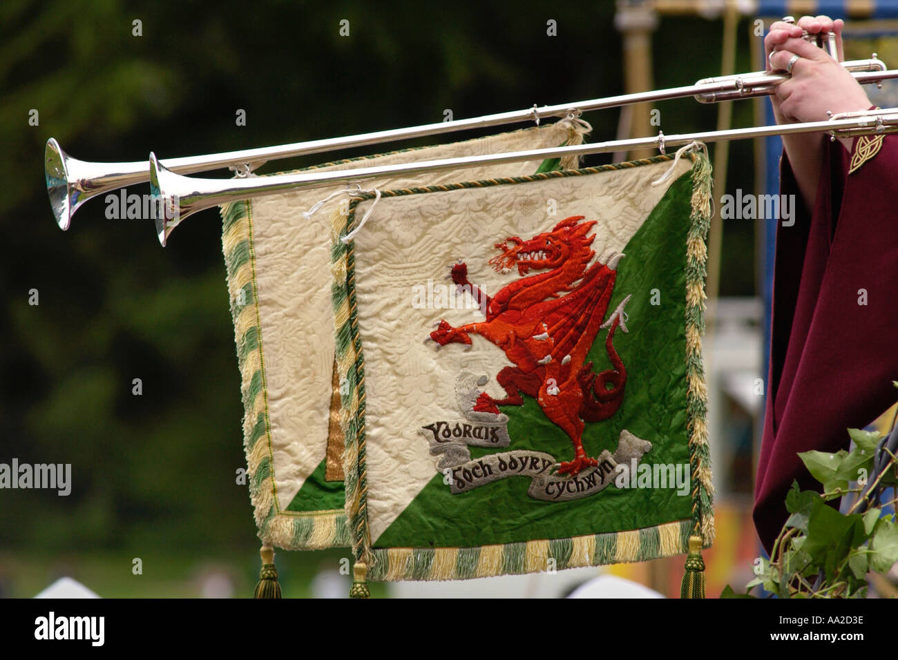 Playing the fanfare during a ceremony at the National Eisteddfod of ...