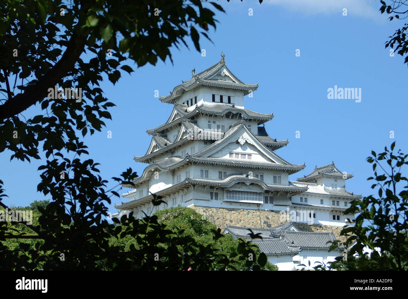 Himeji Castle, Himeji, Japan - Front view of castle Stock Photo - Alamy