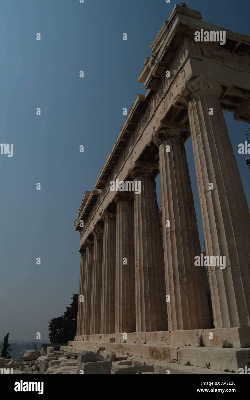 Columns, the Parthenon, Acropolis, Athens Stock Photo - Alamy