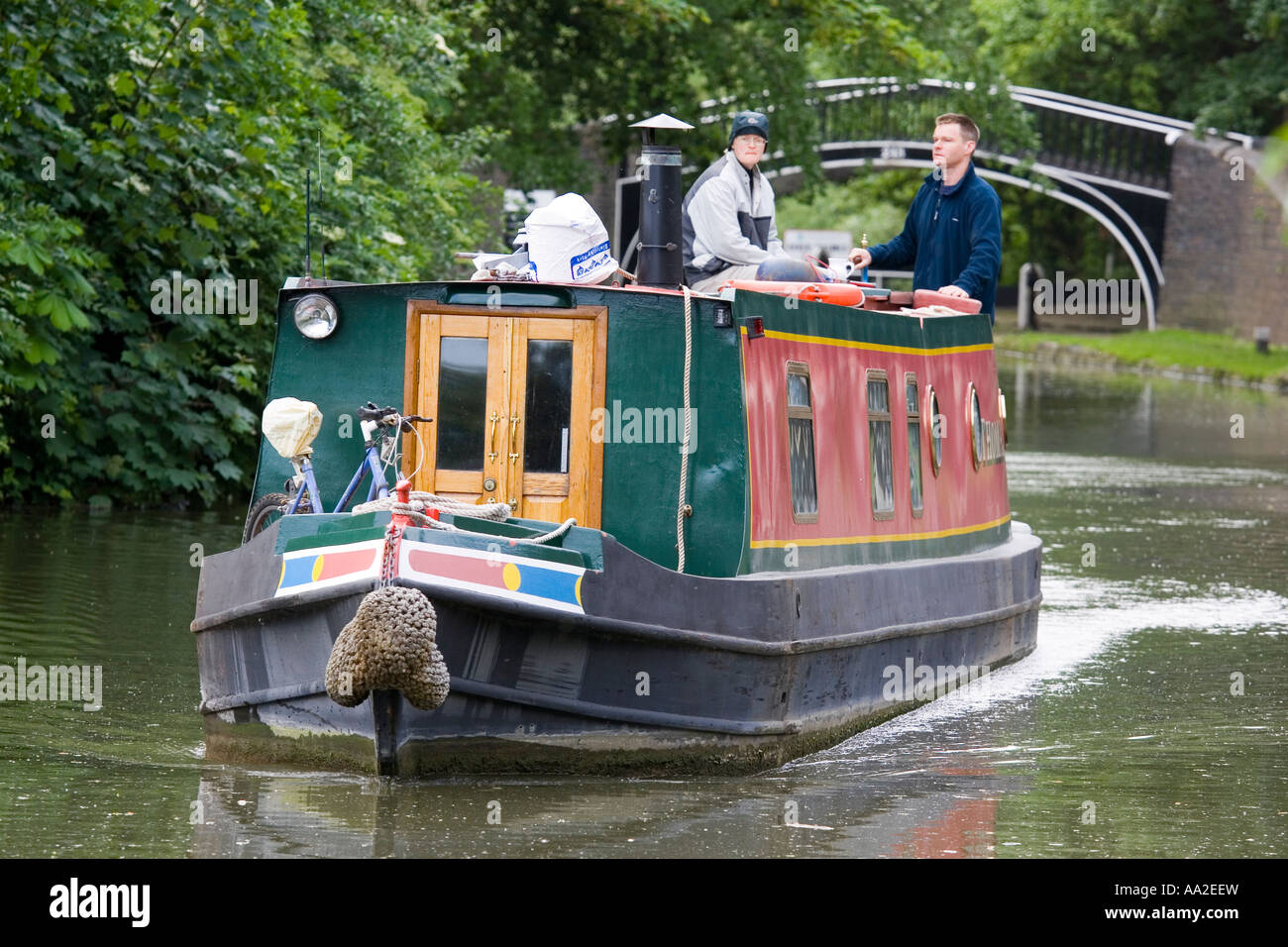 Men steering barge hi-res stock photography and images - Alamy