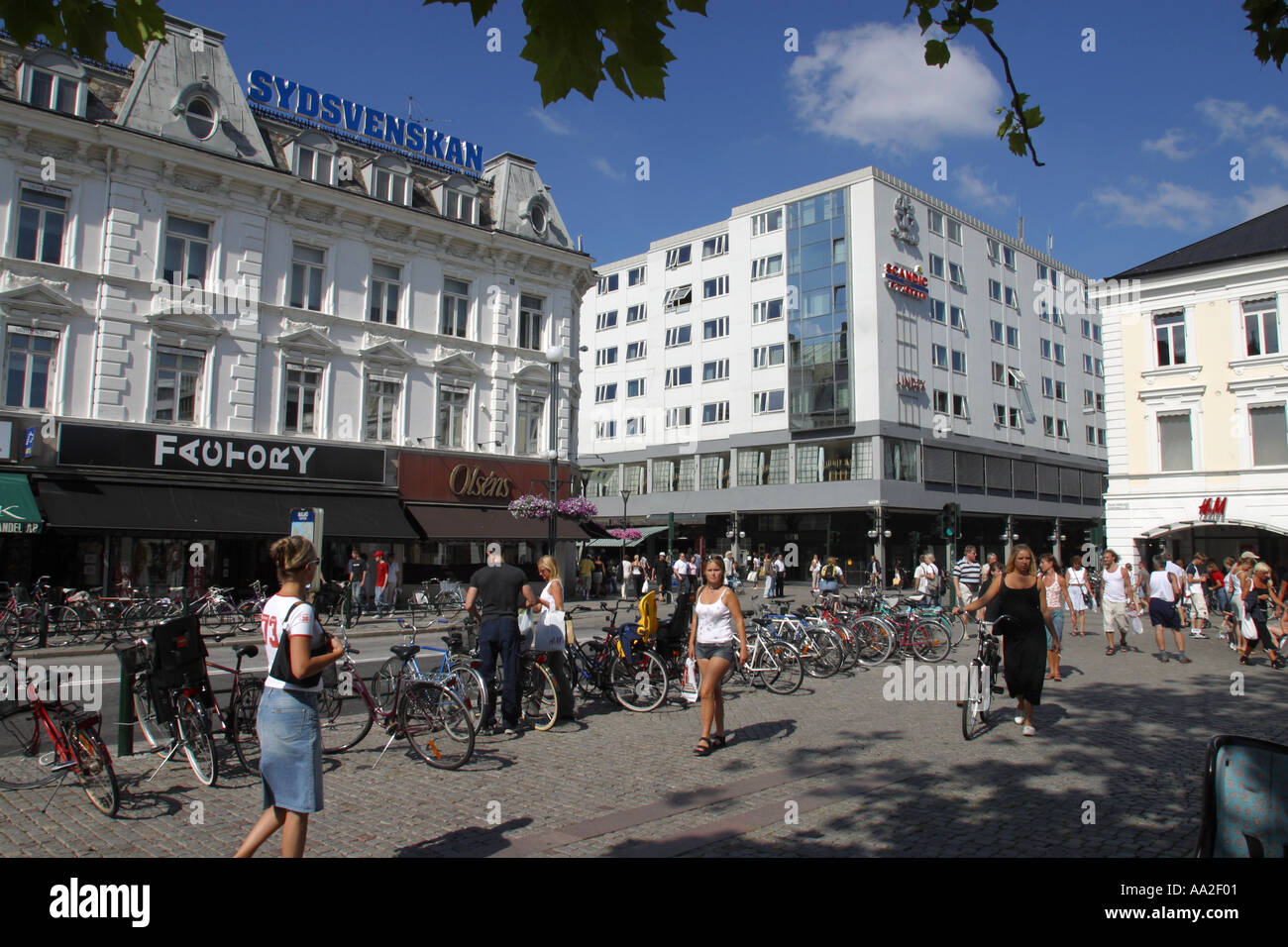 Street Scene Malmo Sweden Stock Photo - Alamy