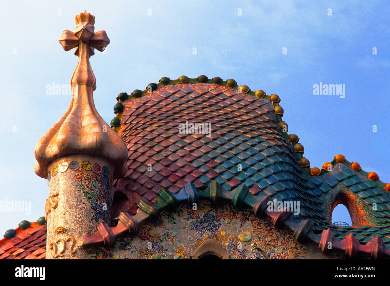 Europe Spain Barcelona Casa Batllo. House of Bones on the Paseo de ...