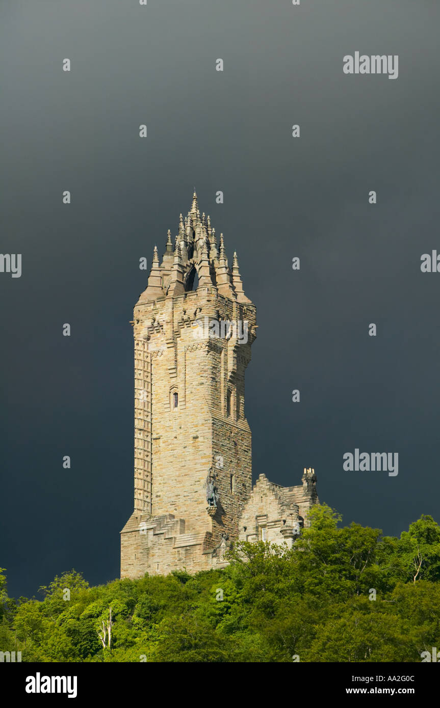 Stirling City, Scotland. The National Wallace Monument on Abbey Craig ...