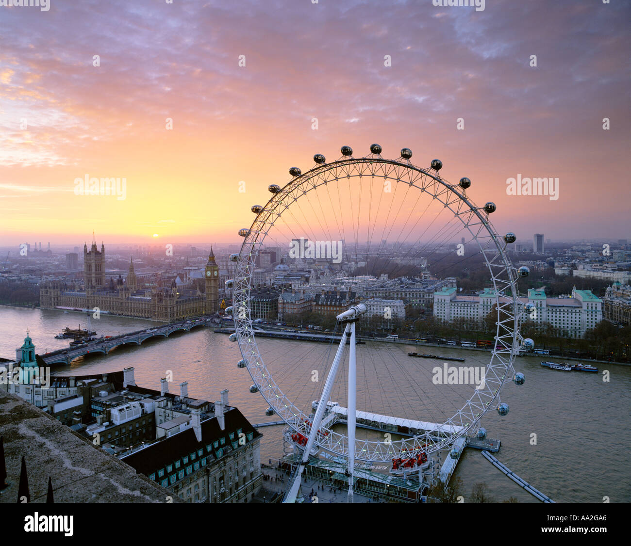 London eye view hi-res stock photography and images - Alamy