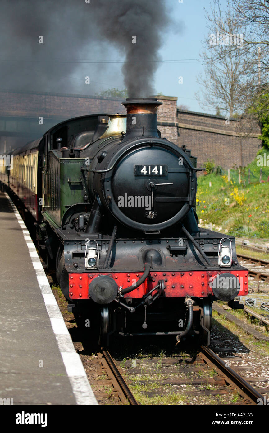Ex GWR Tank Engine Arriving at Platform 1 Quorn Station, Great Central ...