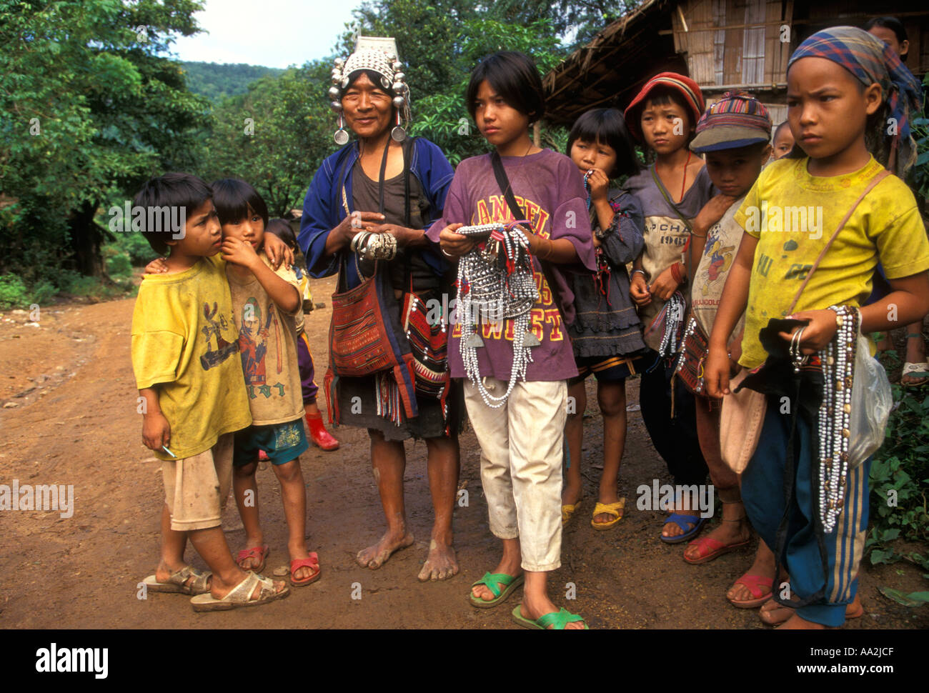 Akha woman, Akha, woman, old woman, boys, girls, children, ethnic ...
