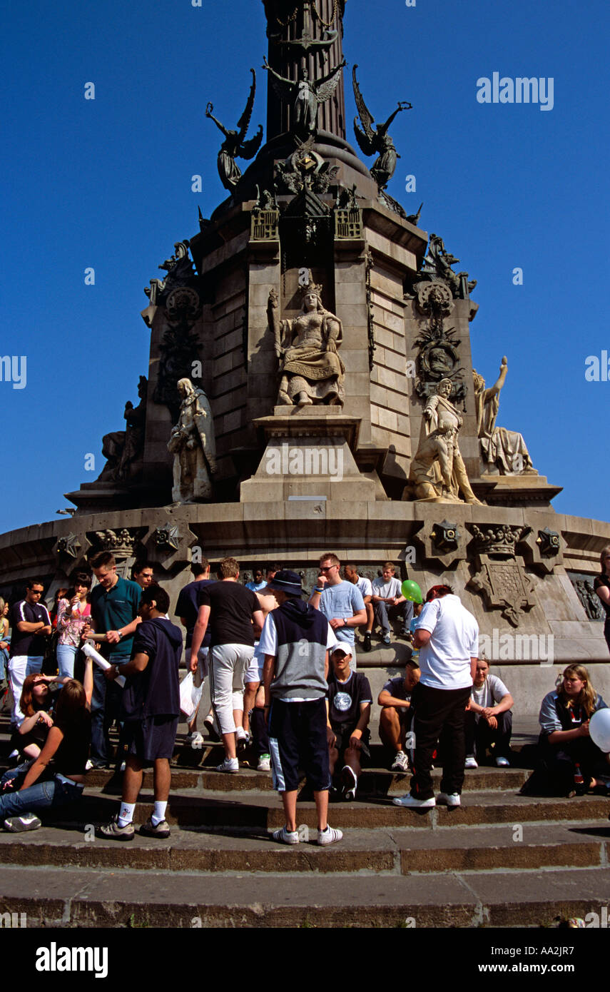 Monument a Colom, Christopher Columbus Monument, statues on monument ...