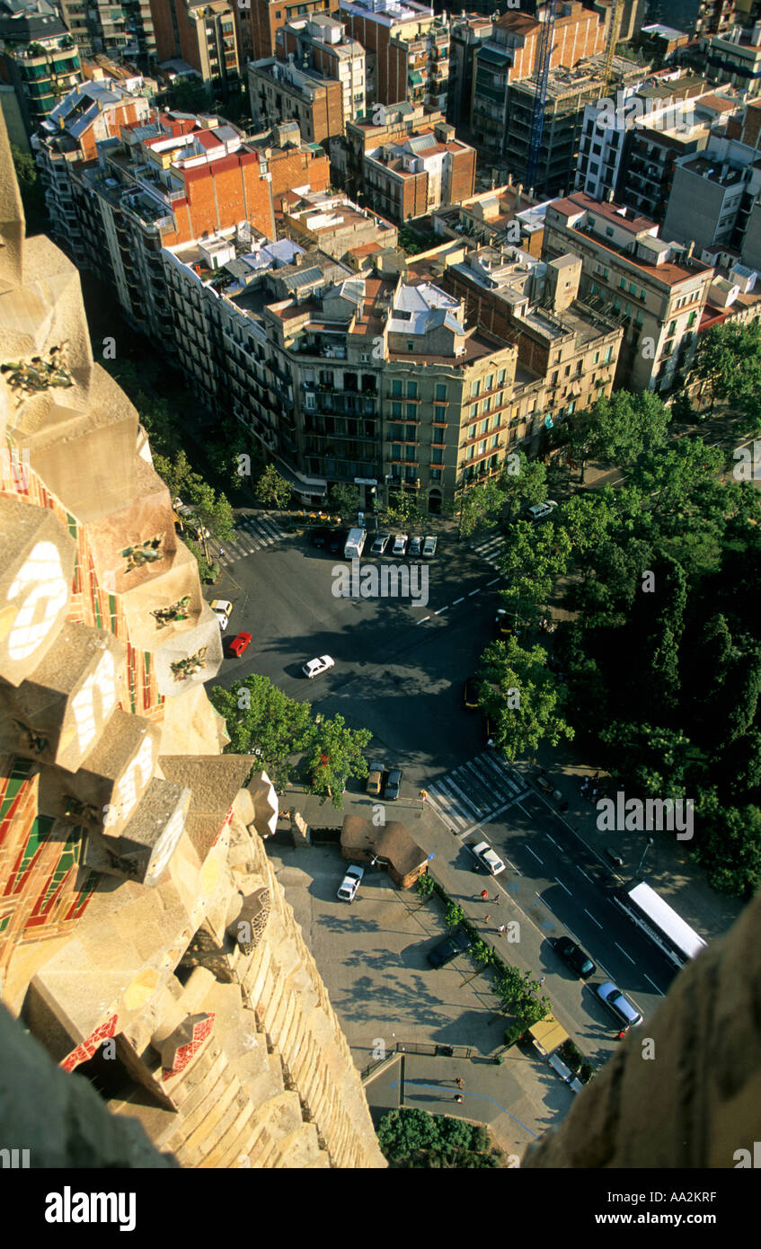 spain barcelona view from the sagrada famiglia Stock Photo - Alamy
