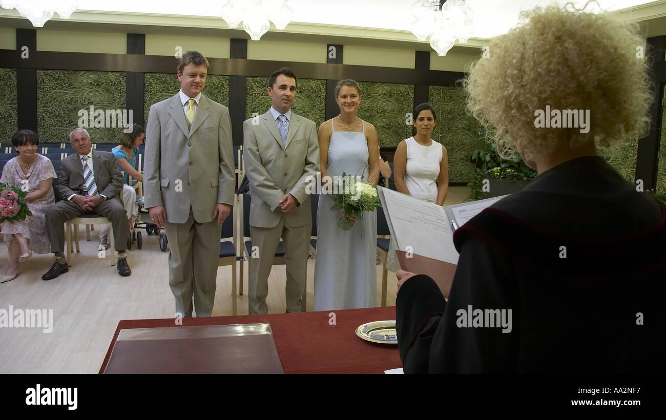 marriage in civil registry office Stock Photo - Alamy