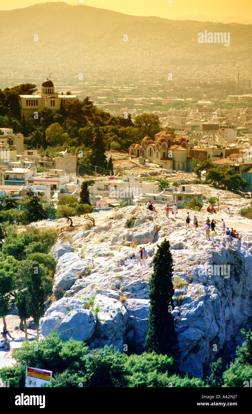 Cityscape, Athens, Greece, elevated view Stock Photo - Alamy