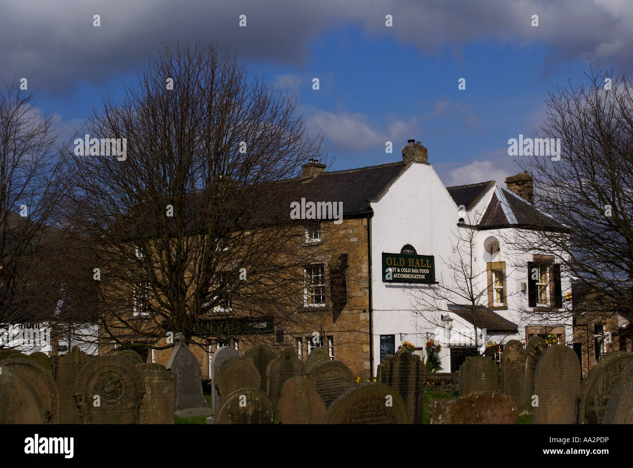 old hall hotel - hope village Stock Photo - Alamy