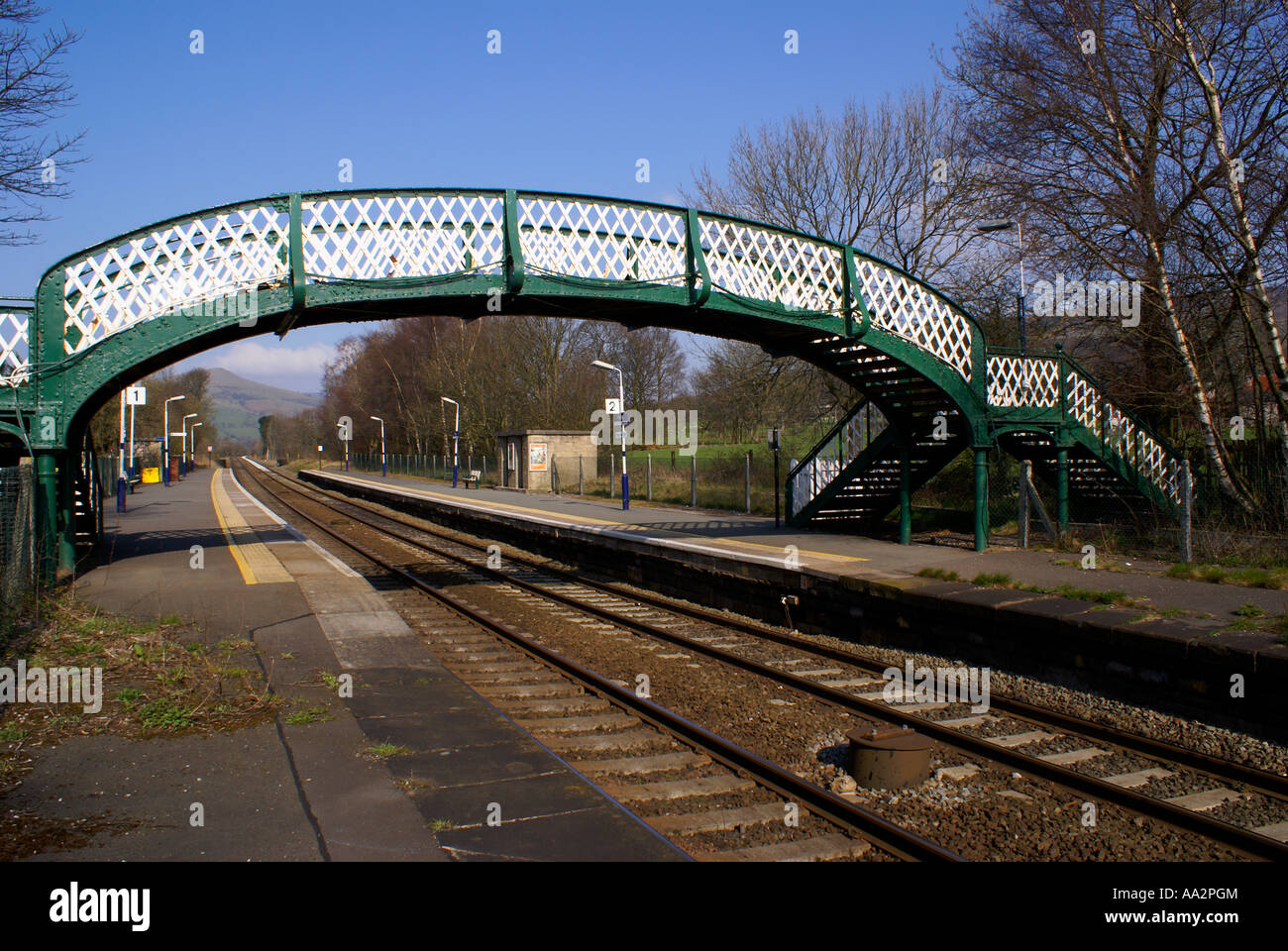 Rail and foot bridge hi-res stock photography and images - Alamy