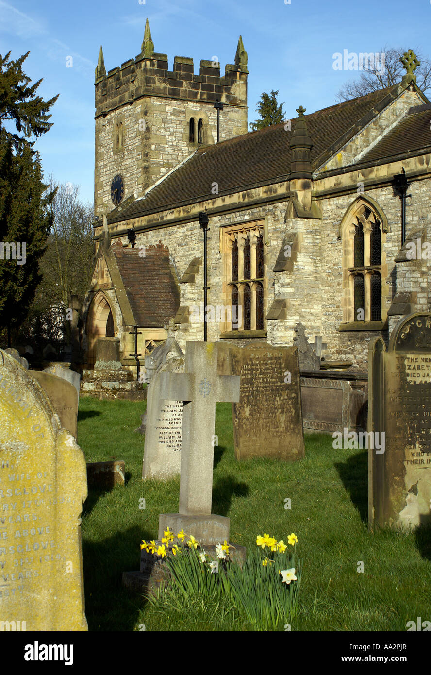 ashford church - derbyshire Stock Photo - Alamy