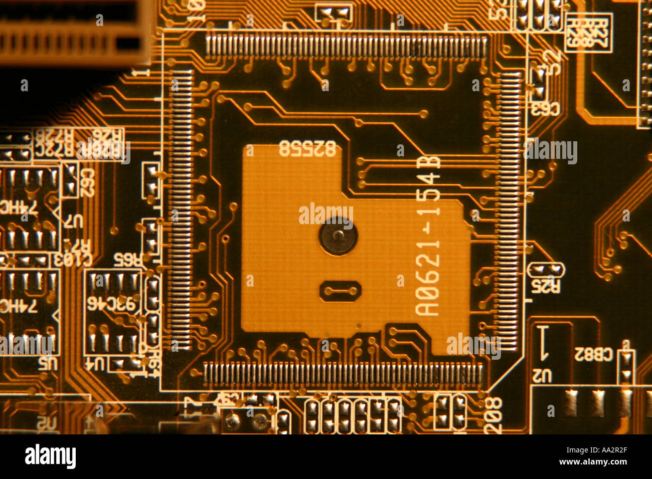 printed circuit board of a computer Stock Photo - Alamy