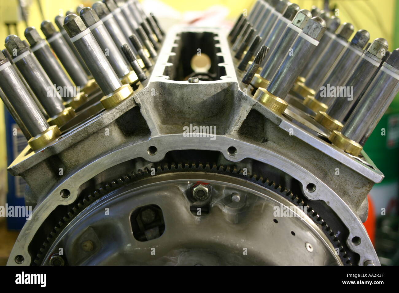 detailed view of an dismounted engine with a clutch Stock Photo - Alamy