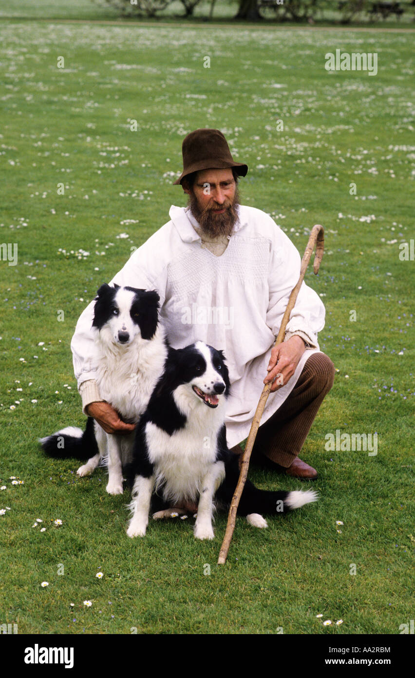 Traditional English Shepherd, Sheepdogs, Smock, Crook, England, UK ...