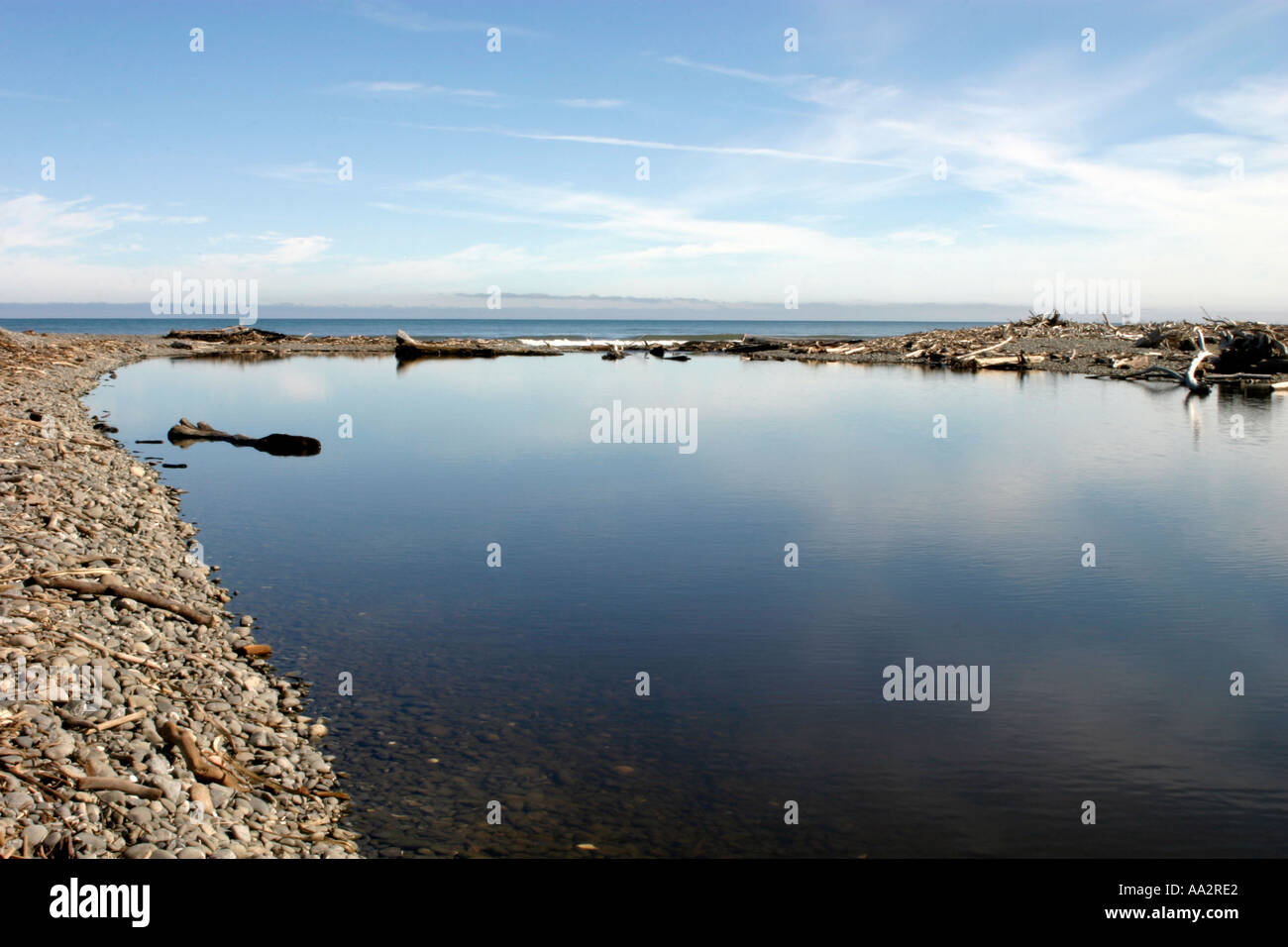 Te Horo Beach Causeway New Zealand Stock Photo - Alamy