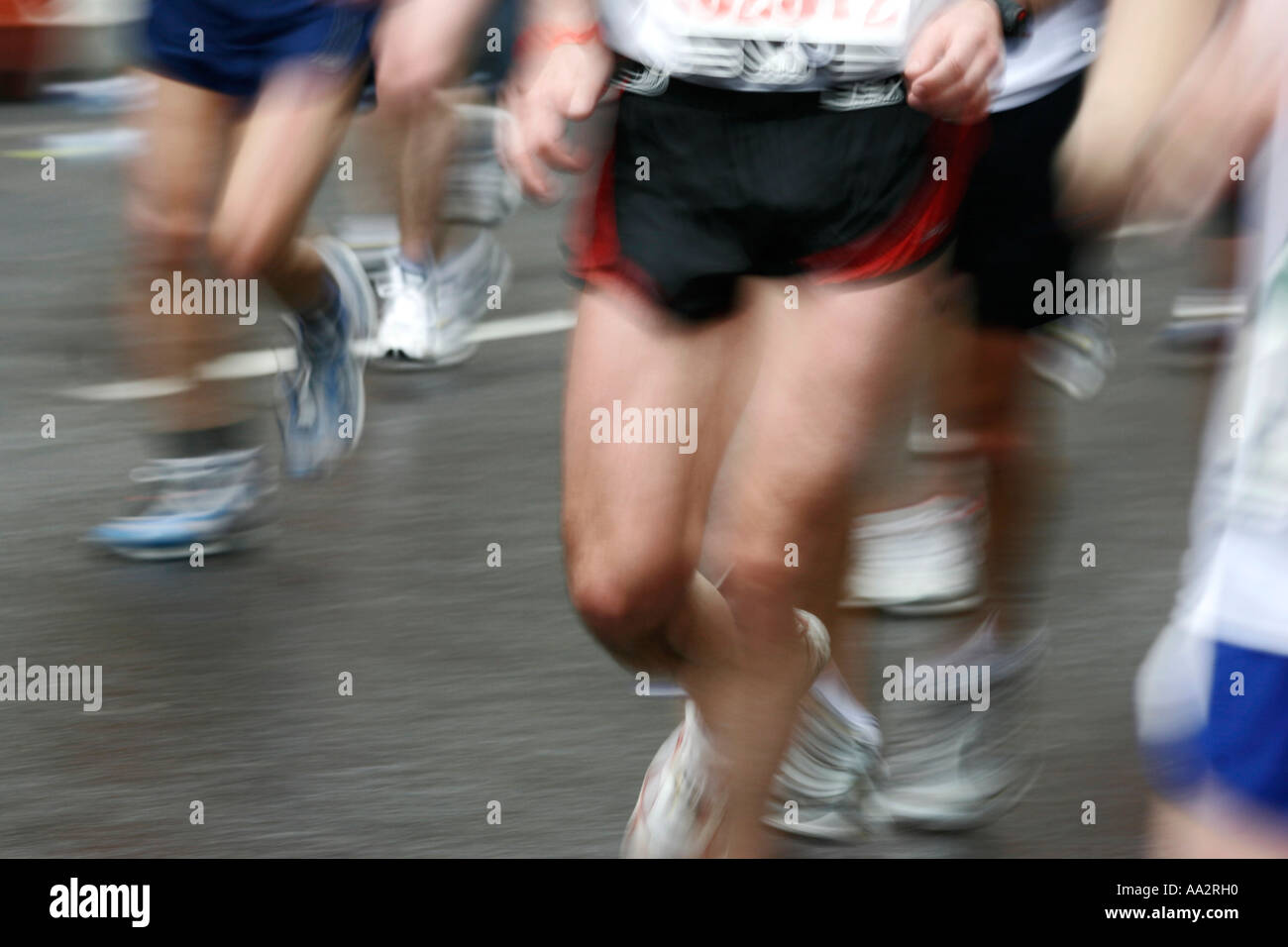 London Marathon legs blur Stock Photo - Alamy