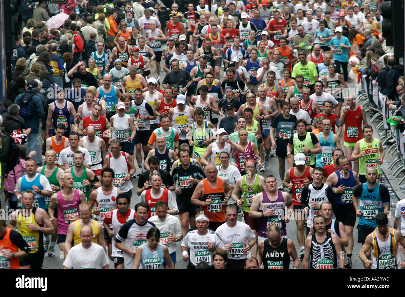 London Marathon crowds Stock Photo - Alamy