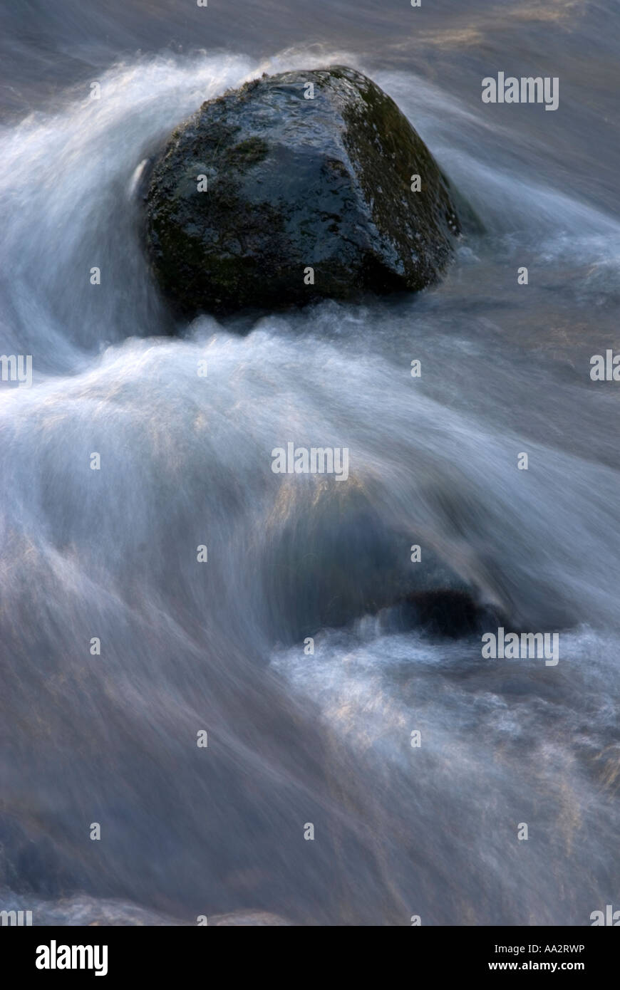 rock in stream Stock Photo - Alamy