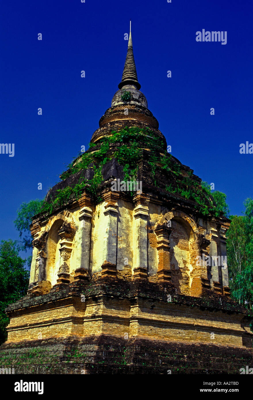 Phra Chedi, Wat Ched Yod, Wat Jet Yot, 15th century, religious building ...