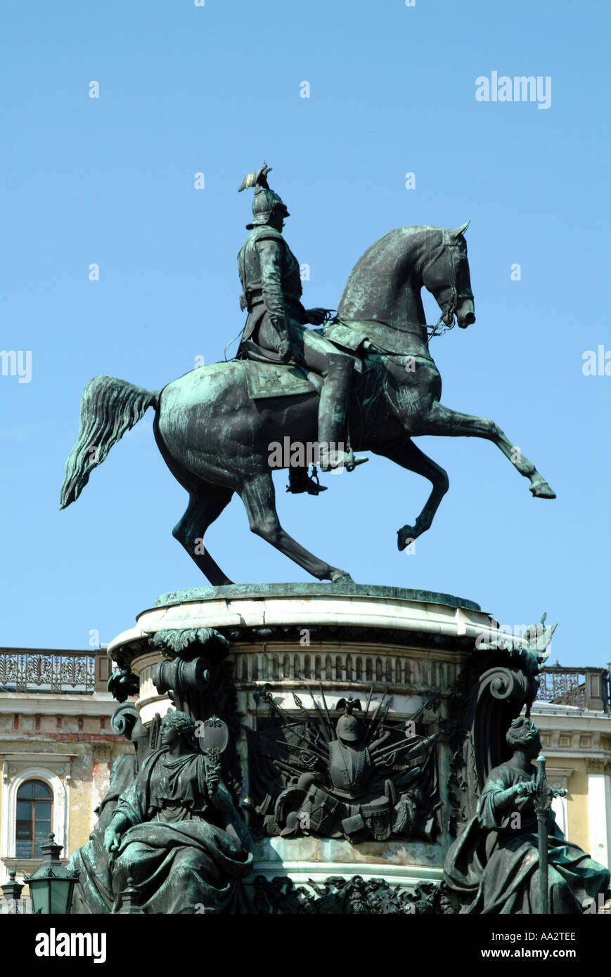 Statue of Tsar Nicholas I on horseback St Petersburg Russia sculpture ...